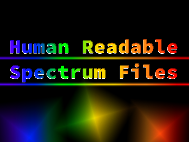 Human Readable Spectrum Files | Trogramming